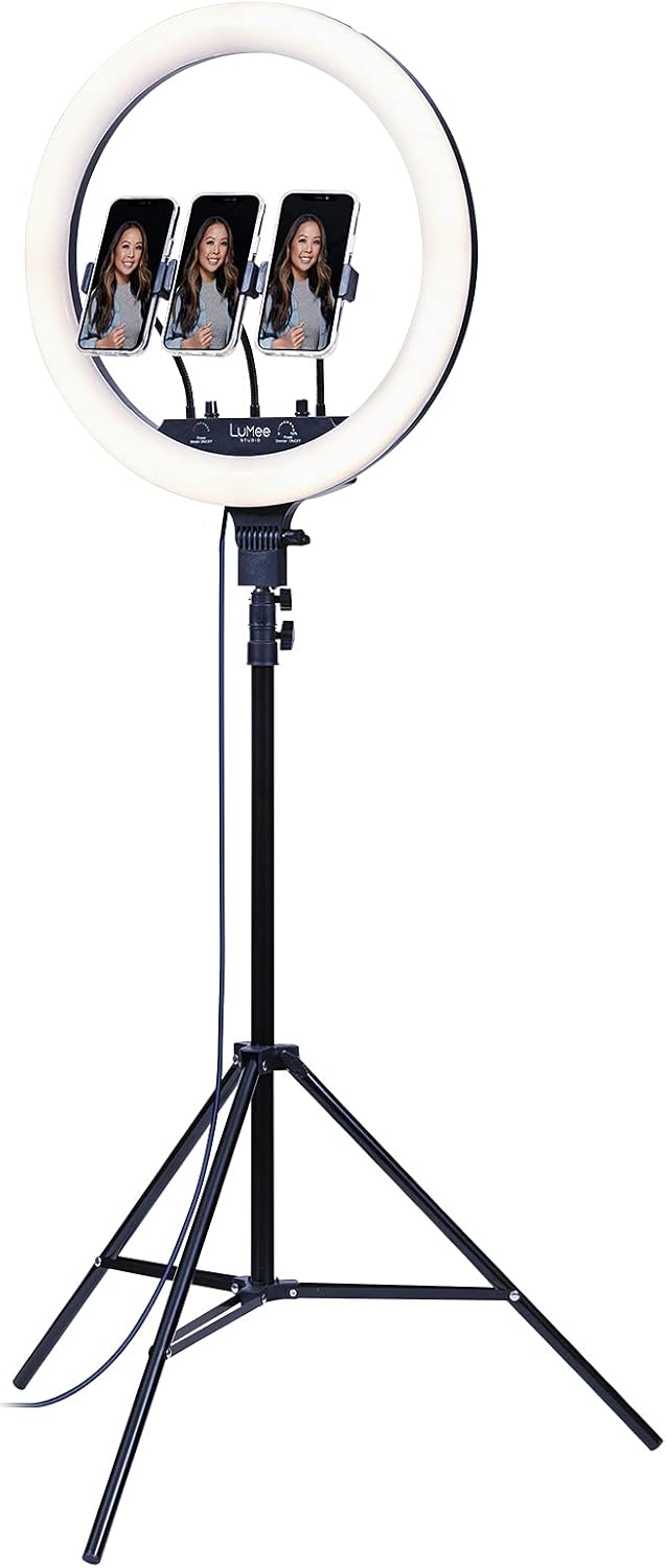 LuMee Studio RGB Ring Light with Tripod Stand - 18'' - Black (New)